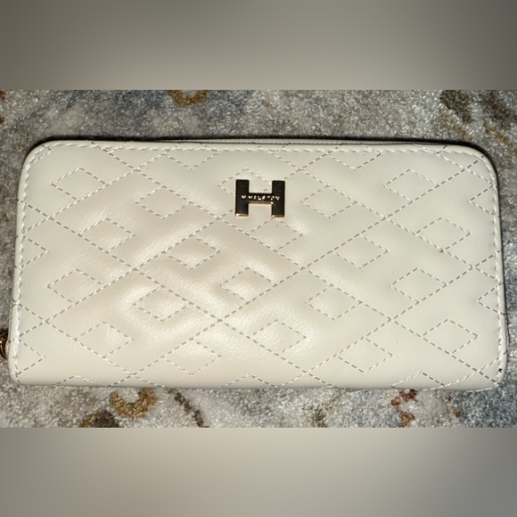 H by Halston | Bags | H By Halston Cream Quilted Wallet | Poshmark